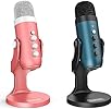 Amazon.com: ZealSound Gaming USB Pink Microphone with Quick Mute for ...