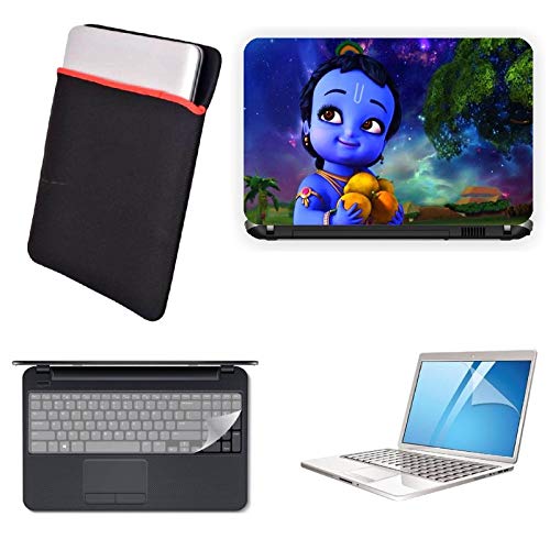 Ganesh Arts 4 in 1 Laptop Accessoriese Combo Kit 14.1 Laptop Skin ...