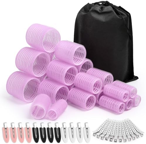 Amazon.com : Rollers Hair Curlers Set of 48 with 24 Curlers (6 Jumbo, 6 ...