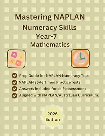 Mastering NAPLAN Numeracy Skills Year-7 Mathematics, Practice Book ...