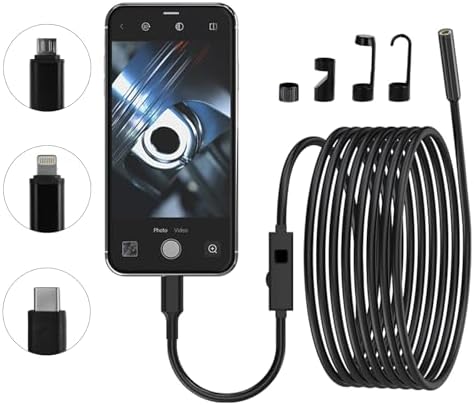 Endoscope Inspection Camera, 7.9mm Wifi USB Endoscope Camera Flexible ...