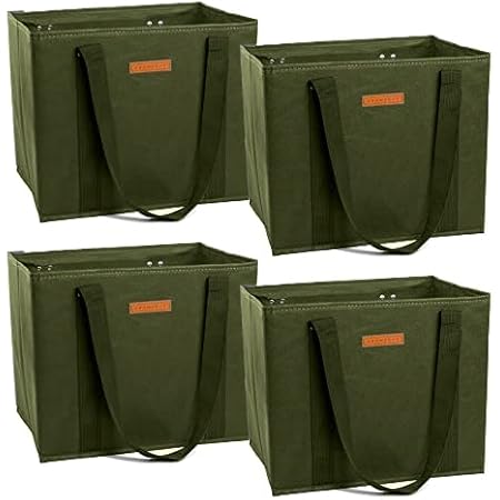 Amazon.com: Liviable Set of 2, Large Reusable Grocery Shopping Bags ...