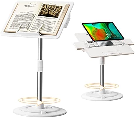 Amazon.com: OATSBASF 360° Rotatable Book Stand, Adjustable Liftable ...