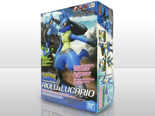 Bandai Pokemon - Buildable Action Figures 12 cm - Riolu + Lucario ...