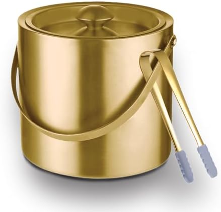 Amazon.com: Glass Ice Bucket with Airtight Lid, Ice Tong Scooper and ...