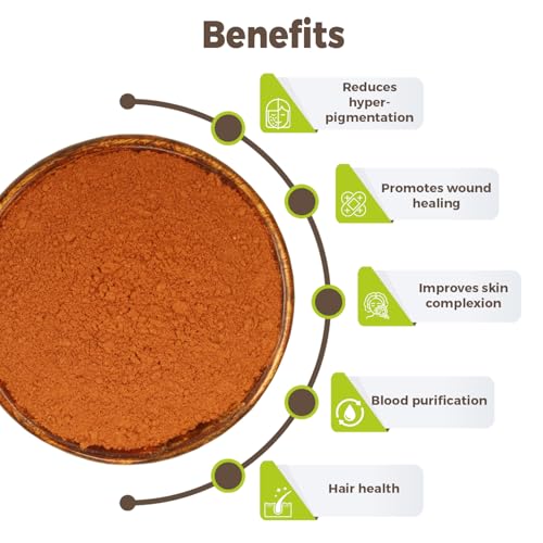 CARMEL ORGANICS Manjistha Root Powder 250 Gram, Herbal Skin Cleanser ...