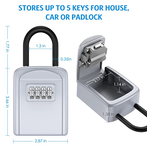 Snapklik.com : AMIR Key Lock Box, Wall Mounted Key Safe Box ...