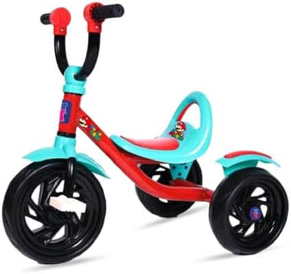 HOPPER Super Mario Pro Kids Tricycle Red and Cyan Blue Adventure Ride ...