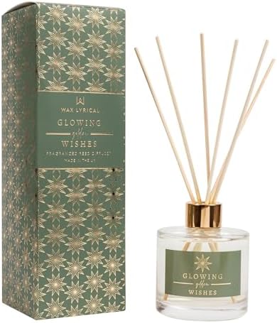 WAX LYRICAL Large 200ml Scented Reed Diffuser Glowing Golden Wishes ...