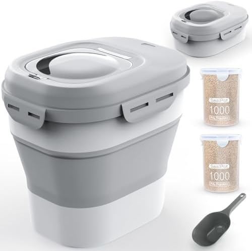 Amazon.com: Chef's Path 20 to 50 Lbs Collapsible Food Storage Container ...