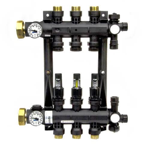 Uponor EP Heating Manifold Assembly with Flow Meter, 3-Loop (A2670301 ...