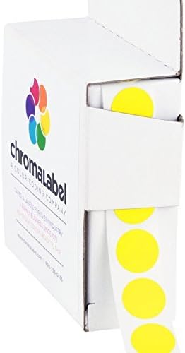 ChromaLabel 12.7mm (1/2 Inch) Round Permanent Colour-Code Dot Stickers ...