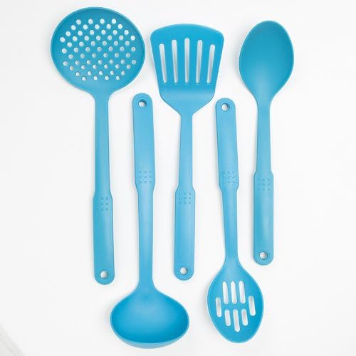 Amazon.com: Cook's Corner 5-Piece Nylon Kitchen Utensil Set (Aqua ...