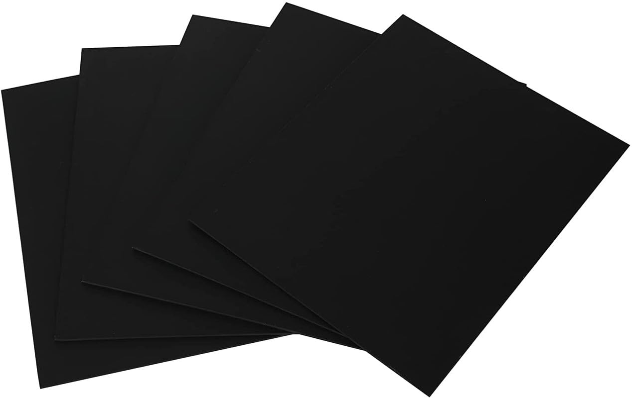 ROY FINE ART Primed 04mm Black Canvas Board for Acrylic and Oil Colour ...