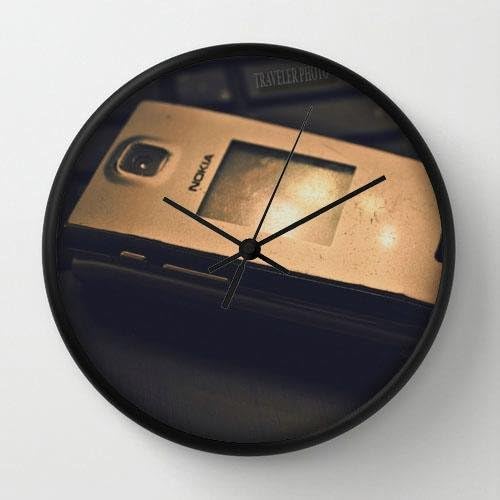 Amazon.com: Colorful Art Designed Wall Decor Clock Custom Nokia Phone ...