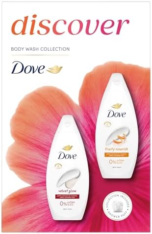 Dove Discover Duo Gift Set Body Wash Collection with a shower puff ...