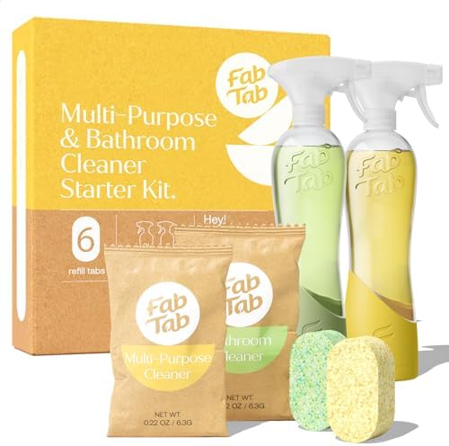 Amazon.com: Fab Tab Multi-Purpose & Bathroom Cleaner Starter Kit ...