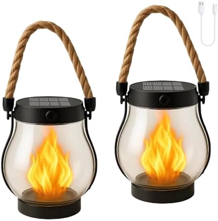 Amazon.com: Kaliqo Solar Lantern Outdoor Lights-Waterproof Solar ...