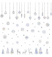 Amazon.com: Christmas Snowflake Window Clings for Glass Windows Static ...