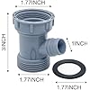 Amazon.com: Art Related Kitchen Sink Drain Pipe Adapter Wye, Y-Shaped ...