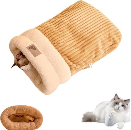 Amazon.com : Soft Plush Large Cat Sack Self Warm Sleeping Bag, 360Wrap ...