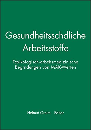Gesundheitsschädliche Arbeitsstoffe : Greim, Helmut: Amazon.de: Bücher