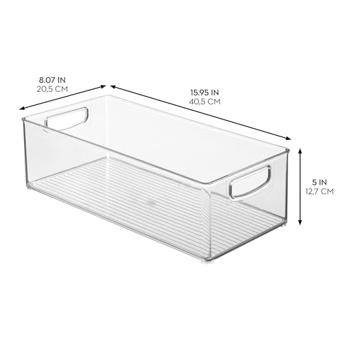 InterDesign iDesign Bac de rangement empilable en plastique recyclé ...