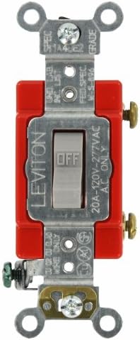 Leviton 1221-2I 20-Amp, 120/277-Volt, Toggle Single-Pole AC Quiet ...