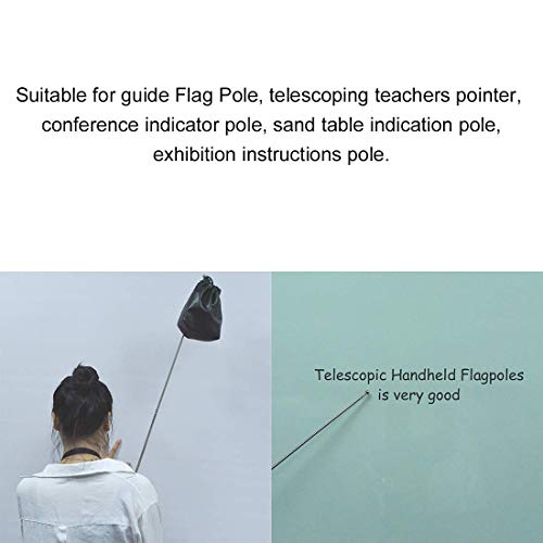 N/A 2.95ft/0.9m Portable Telescopic Stainless Steel Flag Poles ...