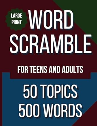 Amazon.com: Word Scramble for Teens and Adults: Large Print, Easy to ...