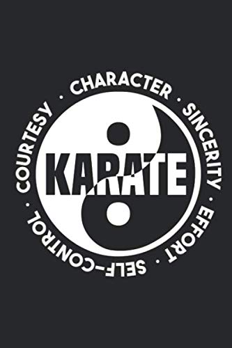 Karate Notebook: Wide Ruled Journal with Inspirational Kanji Characters ...