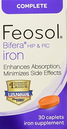 Amazon.com: Feosol Bifera Iron Caplets Complete 30 ea (Pack of 6 ...