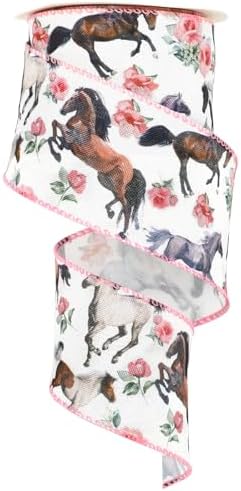 Amazon.com: 5 Rolls 25 Yards Cowboy Wired Edge Ribbon Blue Red Bandana ...