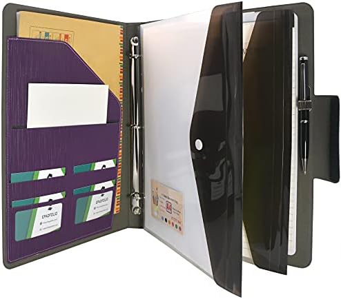 Amazon.com: Carpeta de 3 anillos con portapapeles de pizarra blanca y ...