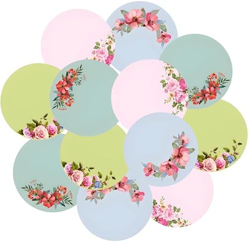 Alwin Floral 80 Pieces Note Lable Sticker for Gift Wrapping, 4 Unique ...