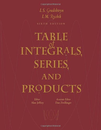 Amazon.com: Table of Integrals, Series, and Products, Sixth Edition ...
