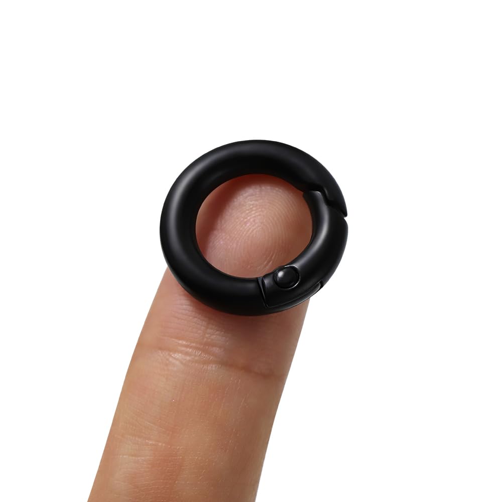 Amazon.com: Metal Spring O Rings Clip Keychain, Round Clips Keyrings ...
