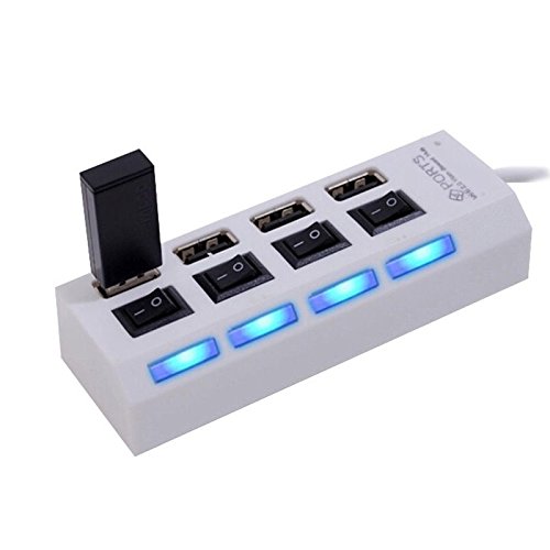 Technotech 4 Ports USB Hub 2.0 with Switches (White) - Buy Technotech 4 ...