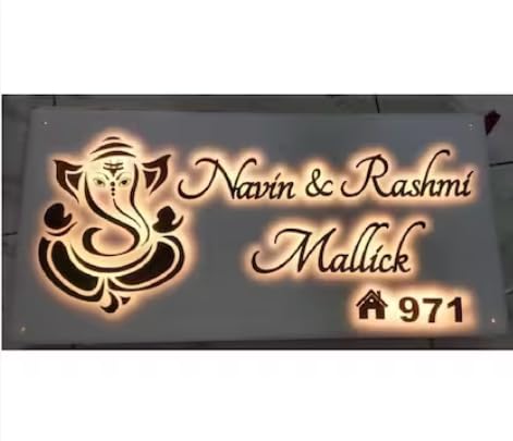 Buy Luxury Sign India Square Name Plate in 3D for House Flat Entrance ...