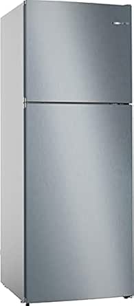 ثلاجة نوفروست سلسلة 4 سعة 453 لتر بفريزر علوي من بوش، ستانلس ستيل، فضي ...