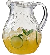 Amazon.com: YYZIIOQ 60oz/1.8 Litre Plastic Pitcher with Lid,Clear Hot ...