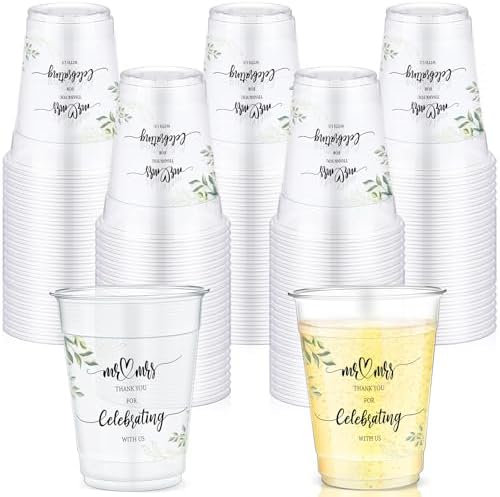 Amazon.com: 150 Pack Wedding Disposable Cups 12 oz Wedding Reception ...