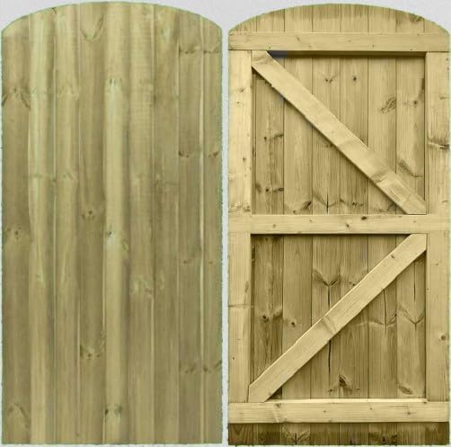 Pedestrian Gate - Wooden Featheredge Dome Garden Gate - Wooden Pressure ...