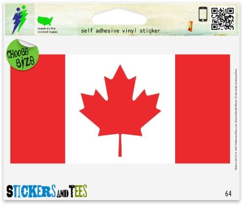 Amazon.com: Canada Canadian Flag Vinyl Car Bumper Window Sticker 3" x 2 ...