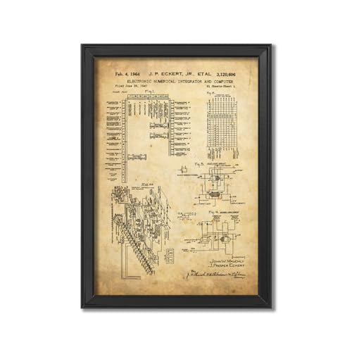 Amazon.com: ENIAC First Programmable Computer Patent Poster First ...
