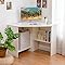 Amazon.com: Tangkula Corner Desk, 90 Degrees Triangle Computer Desk for ...