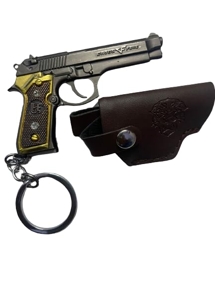 U.A Group Keychain Key Chain toyGun Black Pistol Little Lil Toy Gun ...