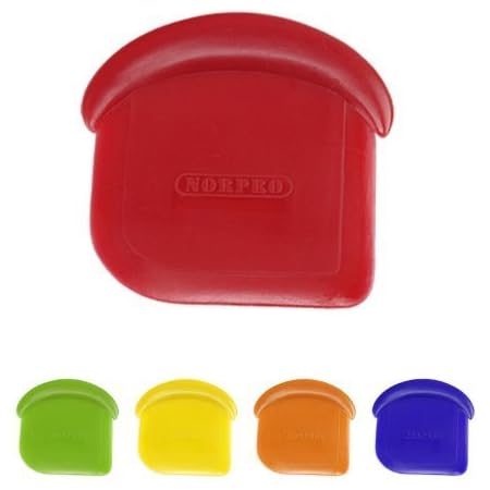 Amazon.com: Norpro My Favorite Colored Scraper | Size 3" x 3" x .5" | 4 ...