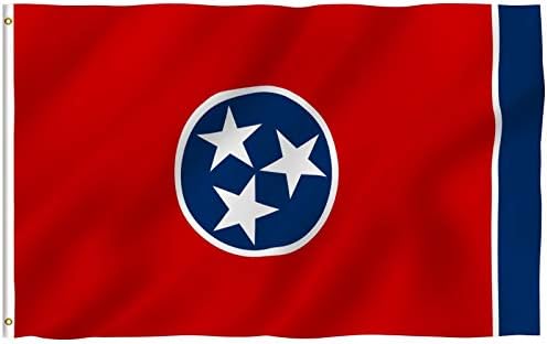 Amazon.com : TSMD Tennessee TN State Flag on Wood Stick Small Mini Hand ...