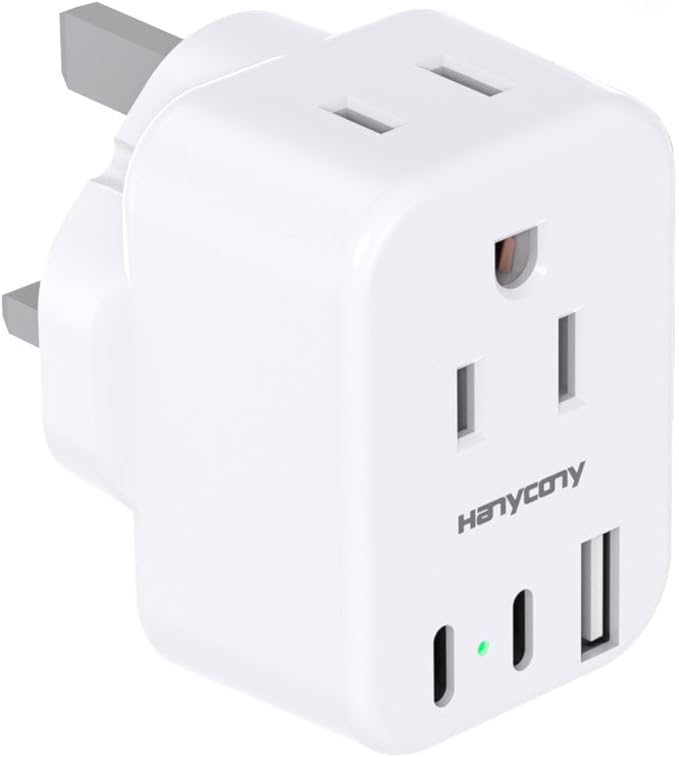 Amazon.com: US to UK Ireland Travel Plug Adapter, HANYCONY Type G ...